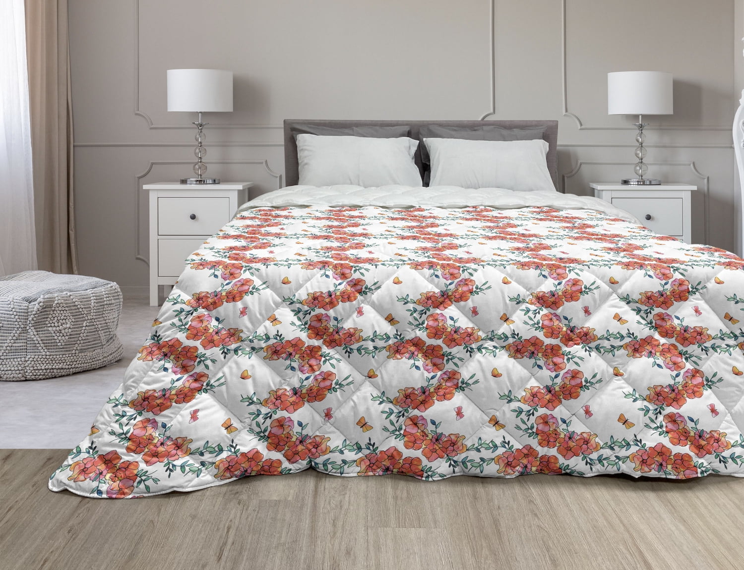 Night Down Alternative Comforter, Pattern of Theme Cartoon Moon and ...