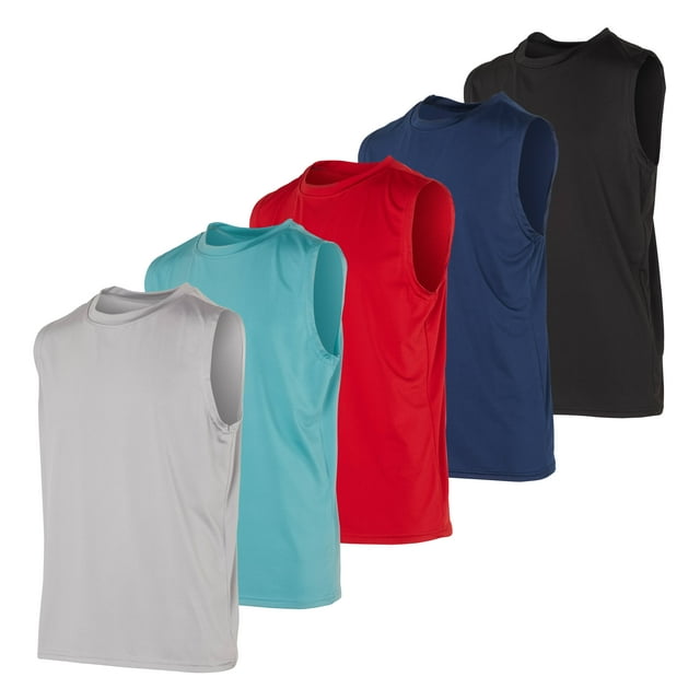 5 Pack: Boys Dry-Fit Active Athletic Performance Tank Top - Walmart.com