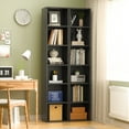 Bapipro Tall Narrow Bookshelf, 6-Tier Cube Display Rack, Modern Corner ...