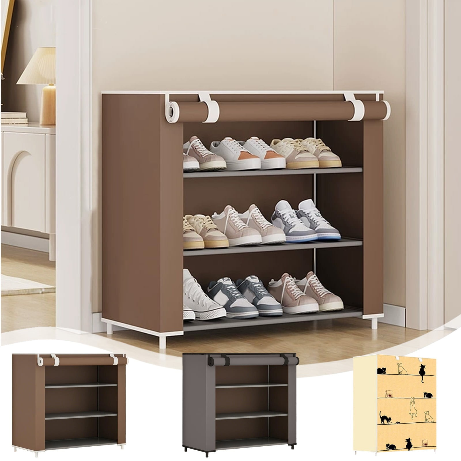 Click here for Unbranded 4 Tier Metal Stackable Shoe Rack With Ad... prices