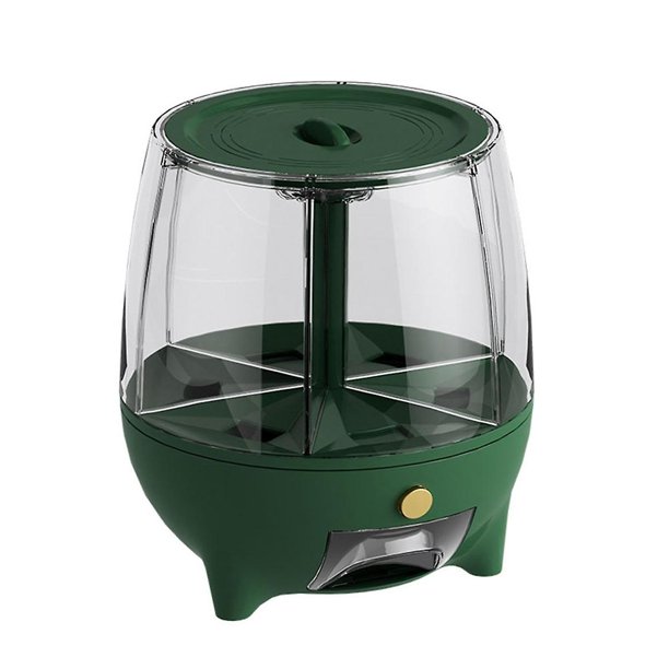 Dispensador de alimentos giratorio de 360 grados, balde de medición ...