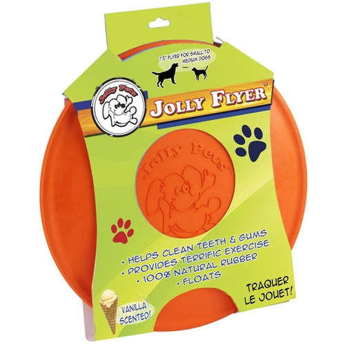 Jolly Pets Flyer Floating Rubber Dog Toys, Orange, 7.5" - Walmart.com