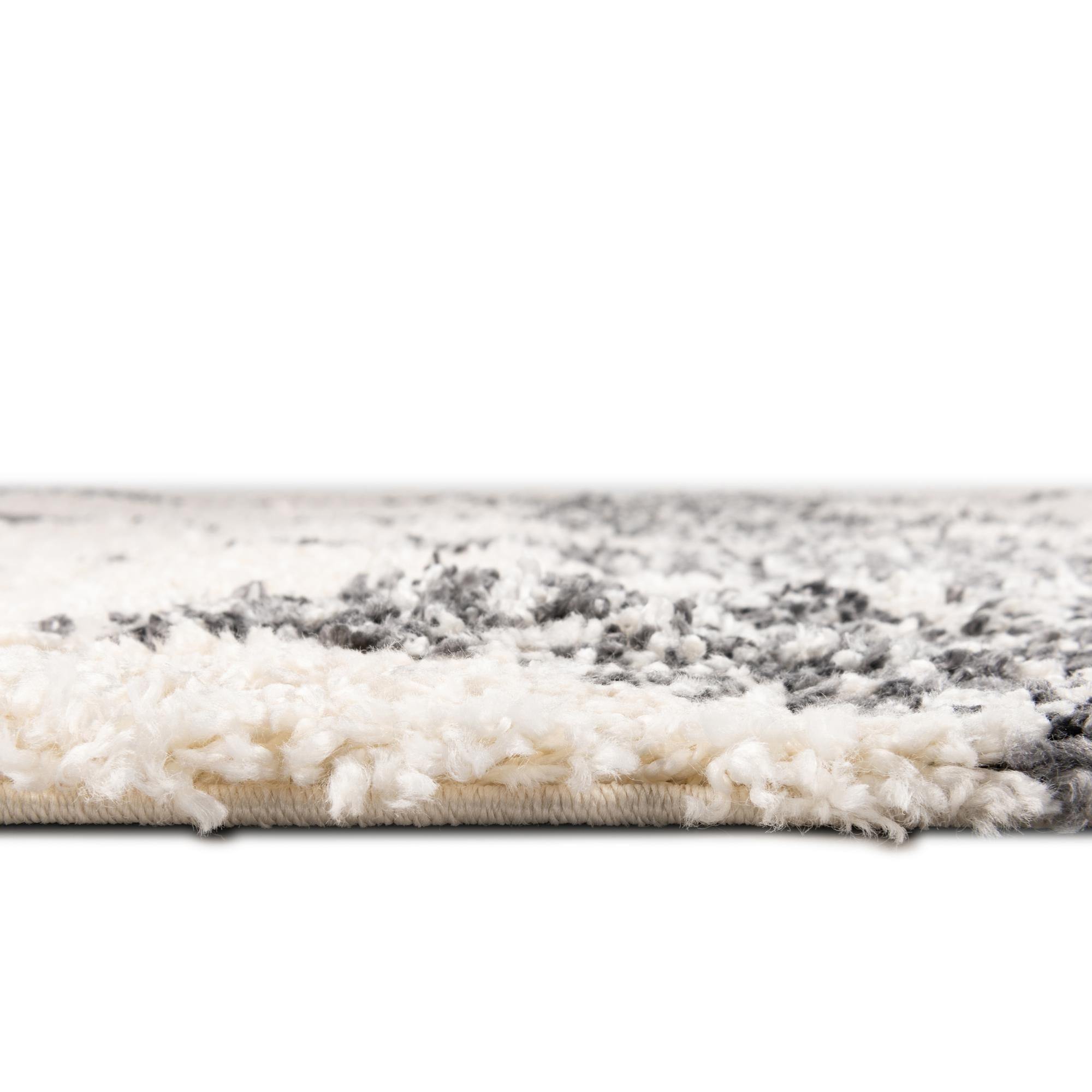 Rugs.com Serenity Shag Collection Rug – 5 Ft Round White Shag Rug ...