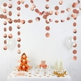 ComfyDom Glitter Rose Gold Circle Dots Garland Party Decorations Paper ...