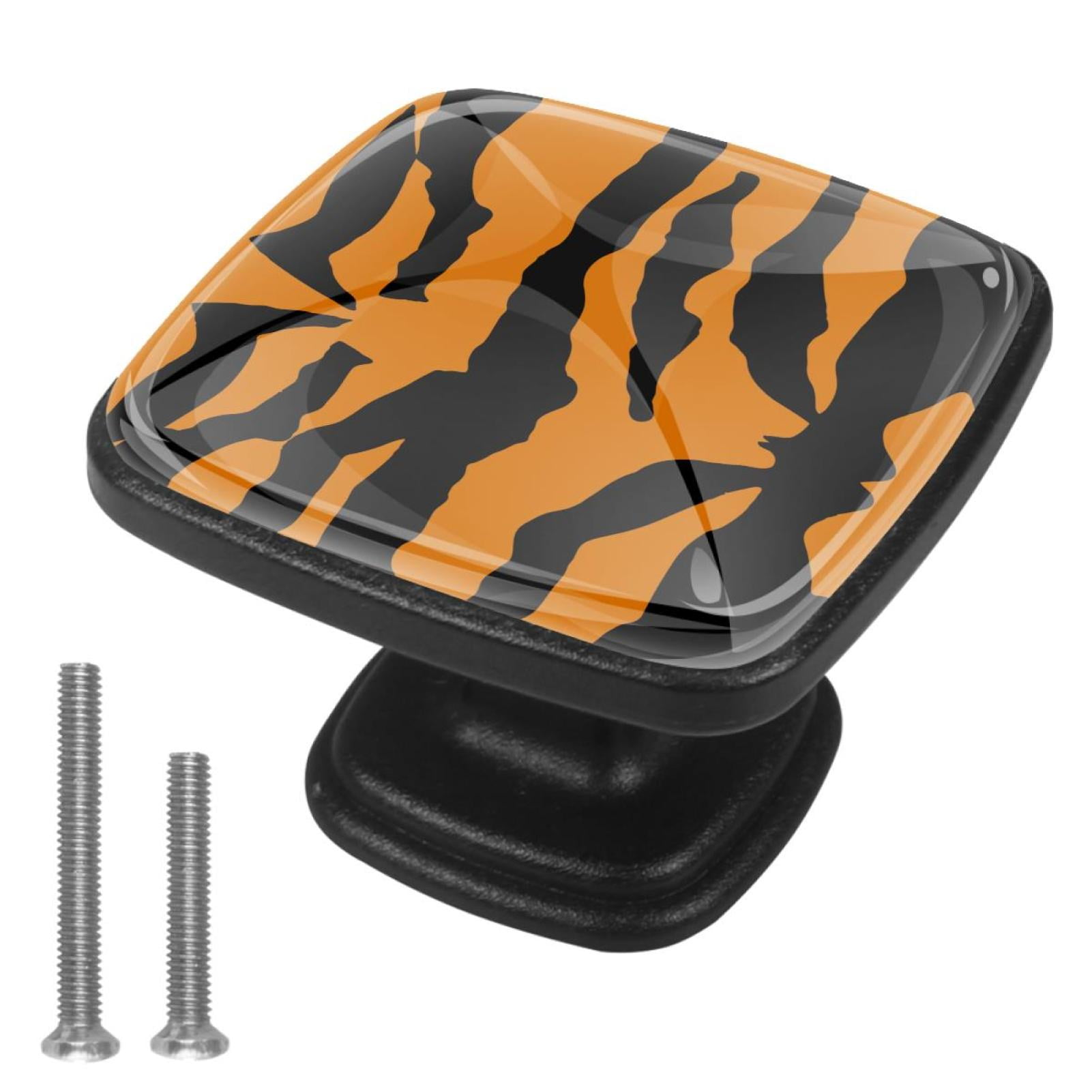 4 Pcs Cabinet Handle Drawer Pulls Tiger Skin Texture Knobs with Screws ...