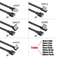 USB 2.0 Male To Female Right Angled/Straight Head Extender Cable Flat ...