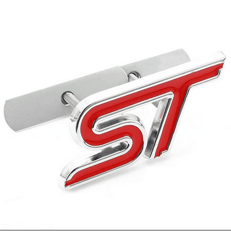 Alloy ST Grille Logo & ST Trunk Emblem Rear Trunk Wing Badge,Car ...