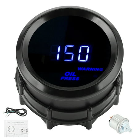 Oil Pressure Gauge, LED Car Gauge Automobile Gauge Digital Universal ...
