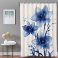 Bathroom Shower Curtain Spring Blue Daffodils Bouquet Flower Waterproof ...