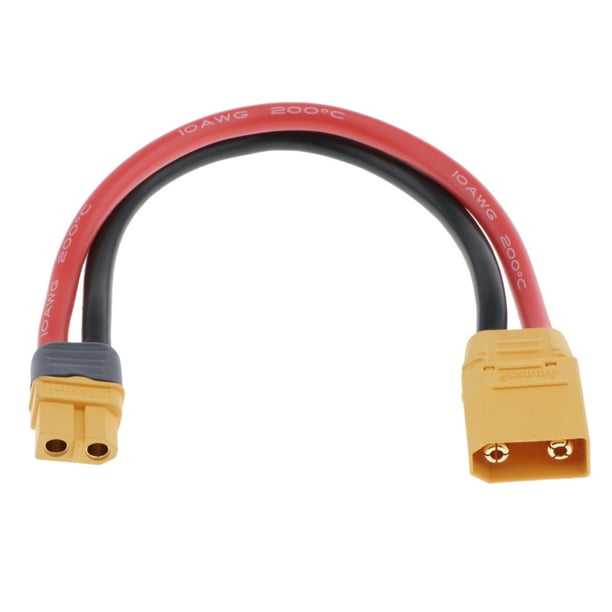 2 Pack XT60 Female to XT90 Male 10AWG Plug Adapter Connector Silicone ...