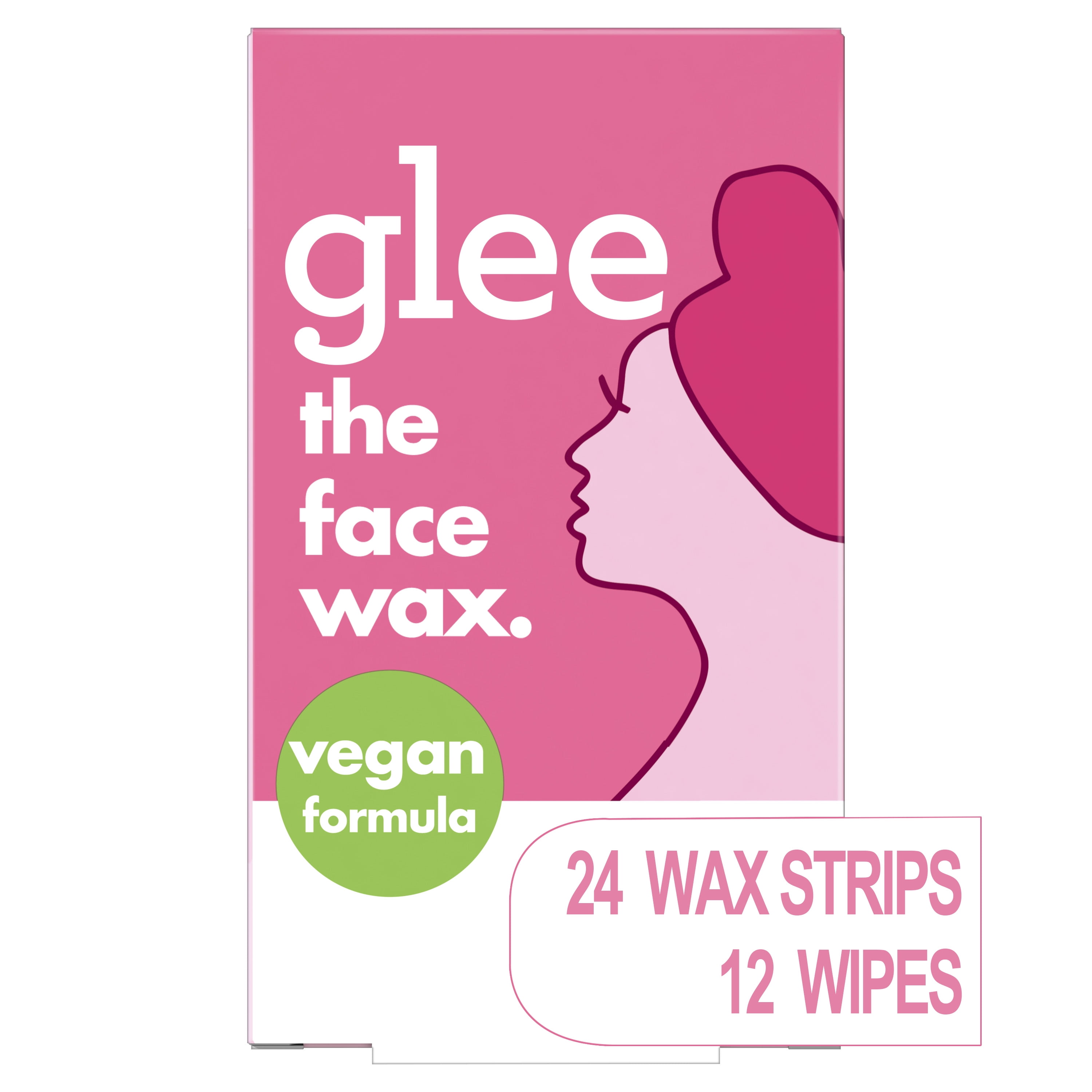 Glee Face Wax Hair Removal Strips for Women, Raspberry Scent, 24 Ct ...