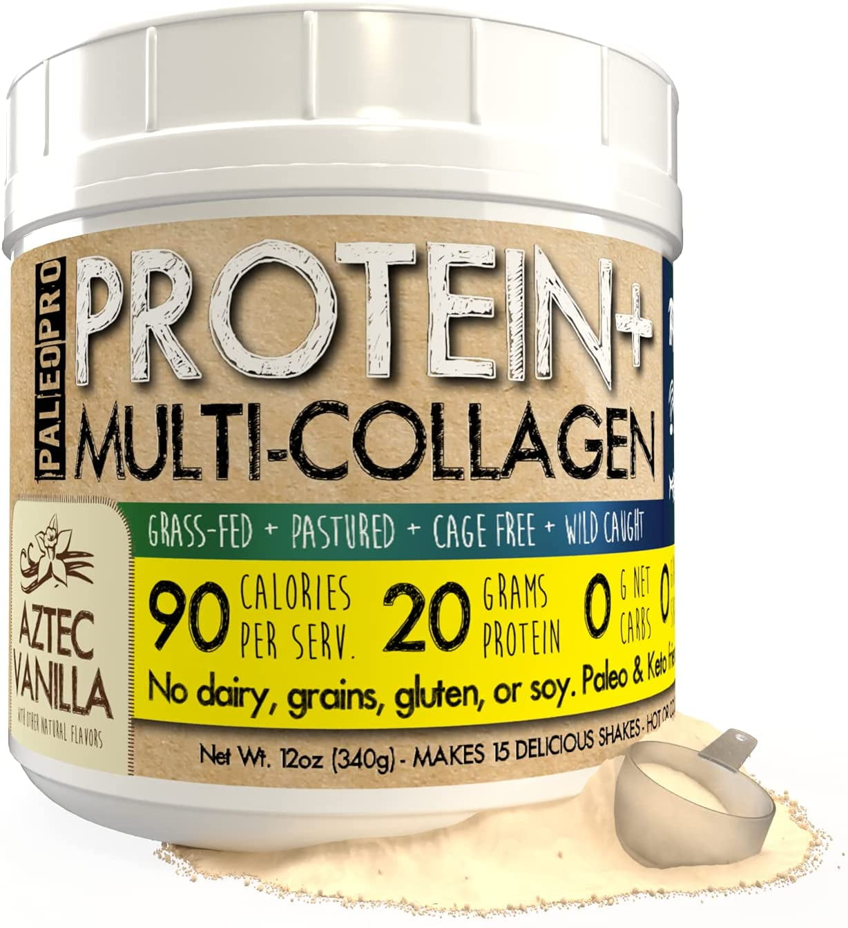 PaleoPro® Protein+ Multi-Collagen (Aztec Vanilla) - Walmart.com