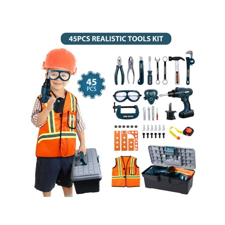 repair tools playset iBaseToy 45pcs Kids Tool Toys Children Role Play ...