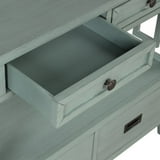 Walmart Pine Wood Console Table, 4 Drawers & 1 Shelf, Entry Sofa Table ...