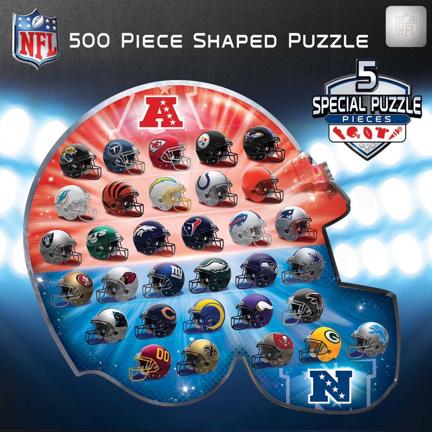 MasterPieces Jigsaw Puzzle for Adults - NFL Helmet Shaped 500 Pieces ...