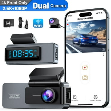 1080P Front & Interior Dash Cam with 3" Screen – WiFi Connection ...