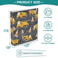 ALAZA Cartoon Excavator Trucks-h1 Hardcover 3 Ring Binder 1.5" D-Rings ...