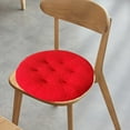 Red Round Plush Cushion For Alleviating Sitting Pressure On Chairs In ...