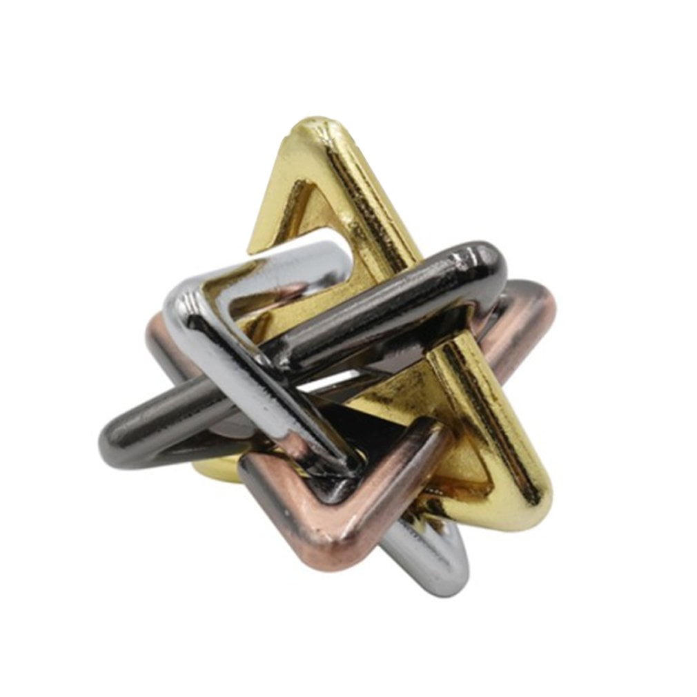 CUMM Four-dimensional Triangle Classic Metal Puzzle IQ Test Magic Mind ...