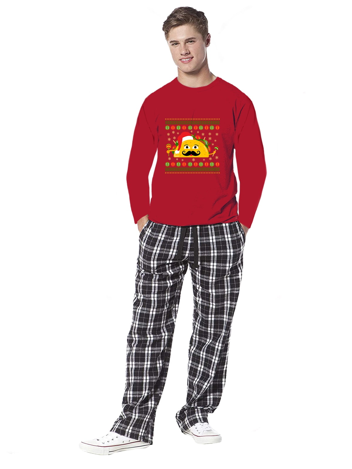 Awkward Styles Family Christmas Pajamas for Men Xmas Taco Xmas Men ...
