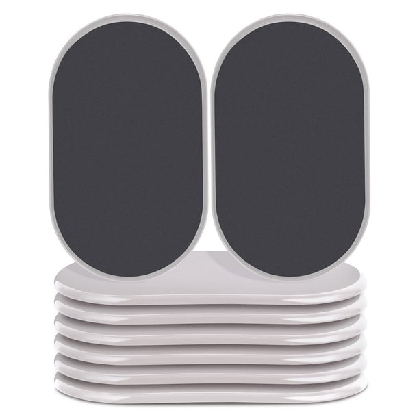 Ezprotekt 9 1/2" x 5 3/4" Oval Plastic Furniture Sliders for Carpet ...