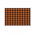 Black Orange Retro Plaid Sun Shade Sail 8'X10' Pastoral Plaid Vintage ...