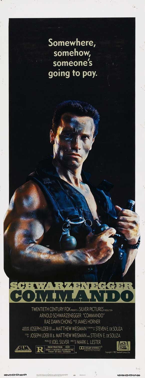 Commando - movie POSTER (Insert Style A) (14" x 36") (1985) - Walmart.com