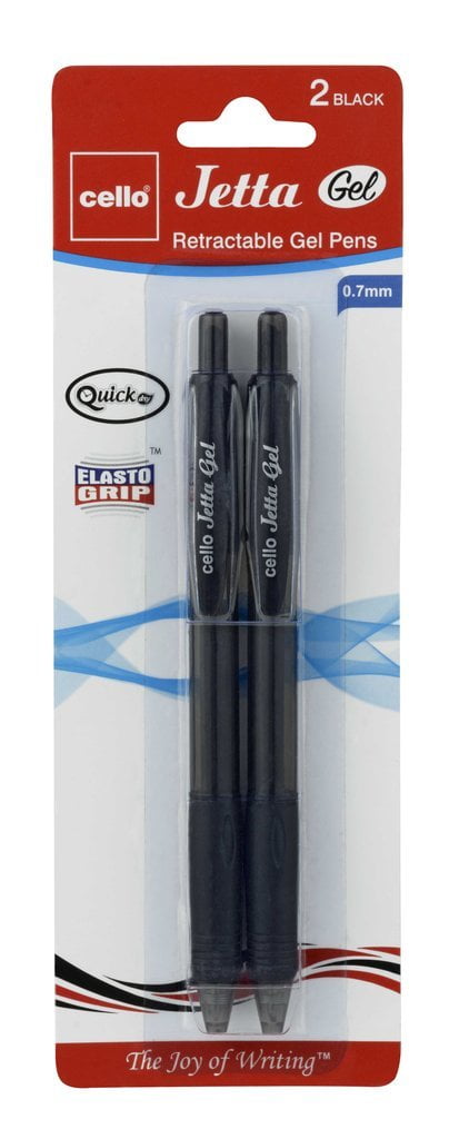 Cello Jetta Retractable Gel Pen black (12 Packs) - Walmart.com