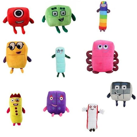 Number Blocks Plush Toys Educational Stuffed Number Blocks Toys Cartoon ...