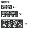 Always Wear the Proper PPE Vinyl Decal 2 Pack of 24 Inch x 9 Inch ...
