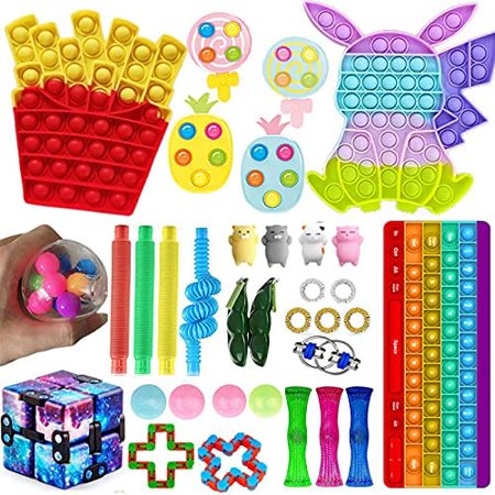 HTCM Cheap Fidget Pack Fidget Toy Set Anti-Anxiety Tools, Big Sensory ...