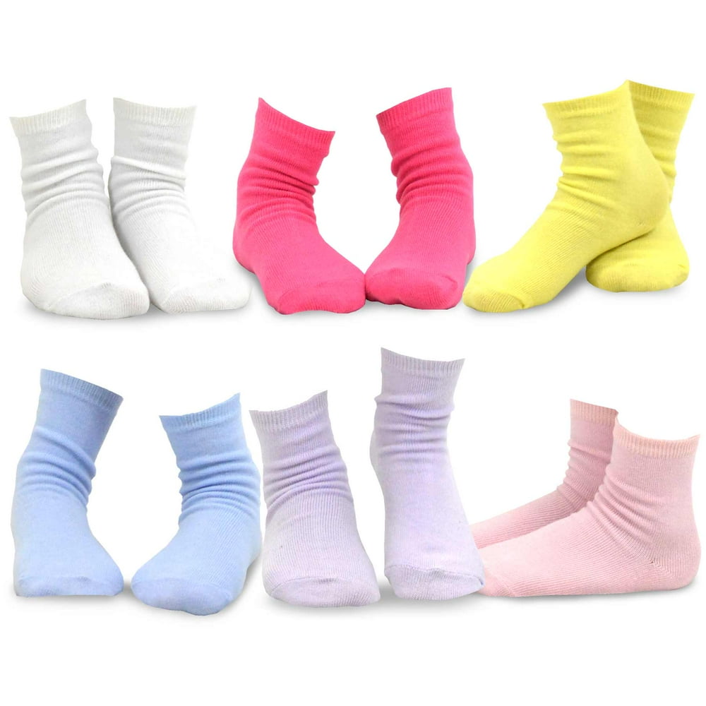 TeeHee Socks - TeeHee Kids Cotton Fashion Crew Socks 6 Pair Pack for ...