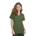 Green Town Scrubs for Women - 4 Pocket V-Neck Scrub Top, Stretch Fabric ...