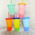 Boriyuan 24oz Color Changing Plastic Cups, Set of 5, Reusable Tumbler ...