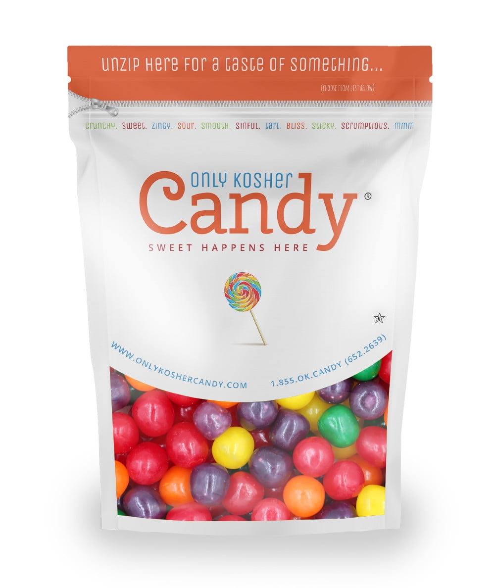 Only Kosher Candy Assorted Fruit Sours Flavored Round Sour Candy for ...
