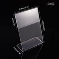 Acrylic Sign Holder Stand L-Shape Table Card Display Rectangle Clear 9 ...