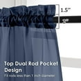 LKIFFA-Navy Blue Sheer Curtains 78 Inches Long 2 Panels - Soft Light ...