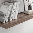 JPND 36 inch Wooden Floating Wall Shelf with Invisible Brackets Set of ...