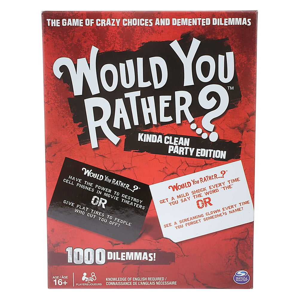 Would You Rather...? Adult Kinda Clean Party Edition Card Game ...