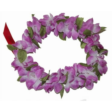 Tropical Sun Rainbow Summer Luau Dance Party Fabric Lei, Neon, 21", 25 ...