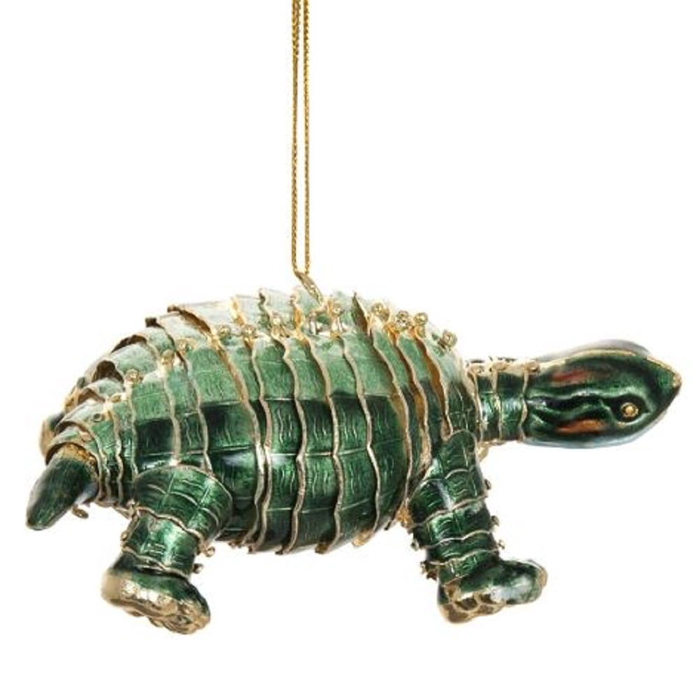 Green Turtle Articulated Cloisonne Metal Christmas Ornament Animal ...