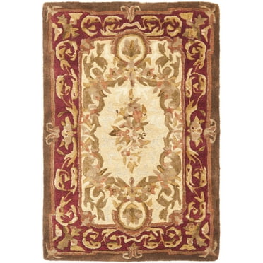SAFAVIEH Classic Roderick Traditional Wool Area Rug, Light Gold/Red, 8 ...