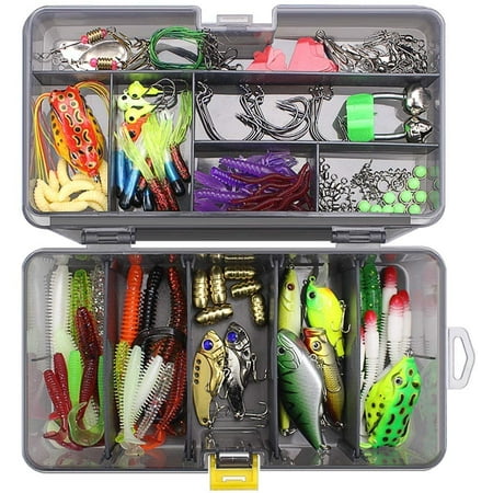 Fishing Lure Kit, Fishing Lures Baits Kits for Bass with Tackle Box ...