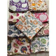 Assorted 10 Pcs Napkins Set 12x12 Inch Hand Block Floral Printed 100% ...