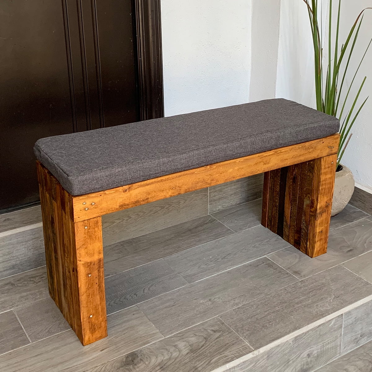 Banca con Cojín para Jardín para Interior o Exterior Para dos personas ...