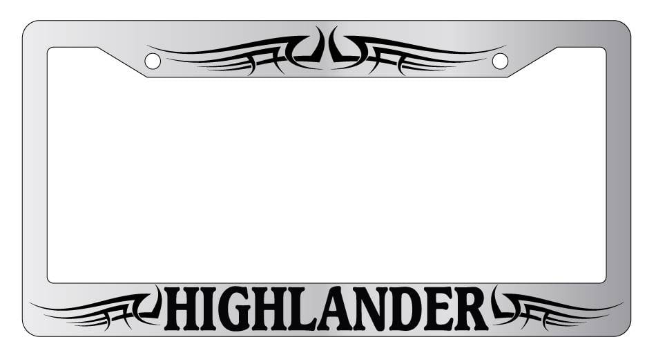Highlander Tribal Design 2 Chrome Plastic License Plate Frame - Walmart.com