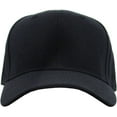 Solid Curved Brim Fitted Baseball Cap - Walmart.com