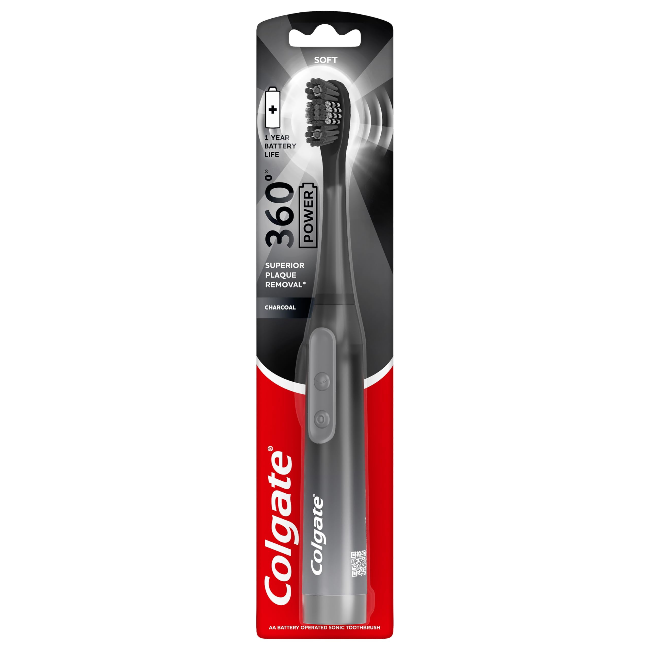 Cepillo de dientes Colgate 360 Charcoal con batería sónica | Walmart en ...