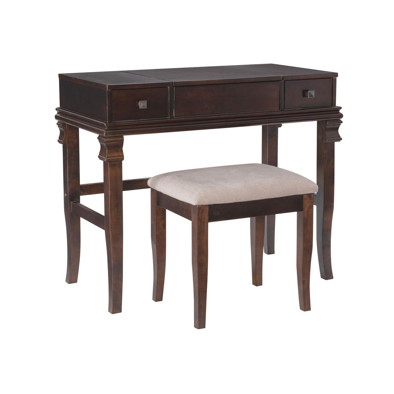 Click here for Linon Marcy Walnut Vanity Set prices