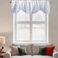 Blue Polka Dot Tie Up Valance Curtains Retro Abstract Art Watercolor ...